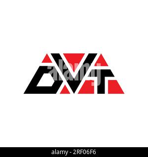 DVT triangle letter logo design with triangle shape. DVT triangle logo ...