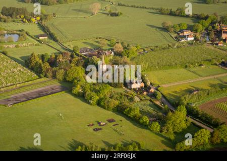 Aerial view of the village of Collier Street and the surrounding ...
