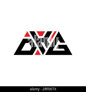 DKG triangle letter logo design with triangle shape. DKG triangle logo ...