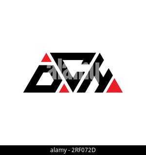 DCH triangle letter logo design with triangle shape. DCH triangle logo ...