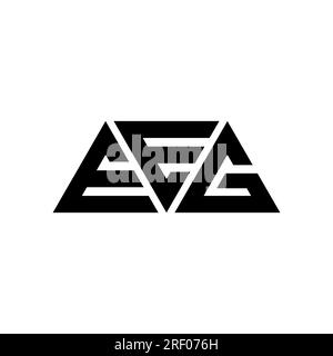 EEG letter logo design with polygon shape. EEG polygon and cube shape ...