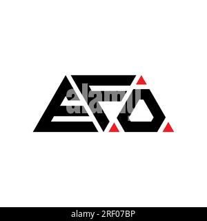 EFO triangle letter logo design with triangle shape. EFO triangle logo ...