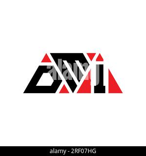 DMI triangle letter logo design with triangle shape. DMI triangle logo ...