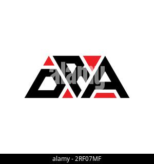 DRA triangle letter logo design with triangle shape. DRA triangle logo ...