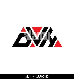DVH triangle letter logo design with triangle shape. DVH triangle logo ...