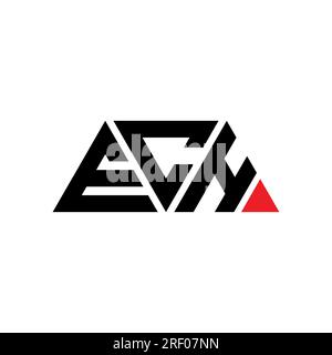 ECH triangle letter logo design with triangle shape. ECH triangle logo ...
