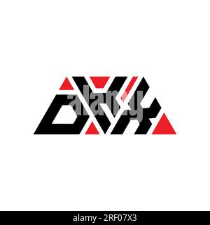 DKX triangle letter logo design with triangle shape. DKX triangle logo ...