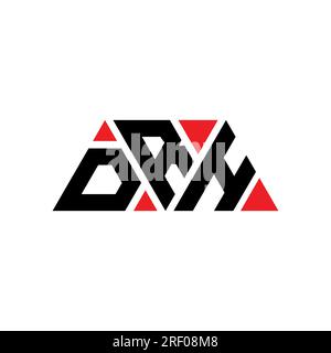 DRH triangle letter logo design with triangle shape. DRH triangle logo ...