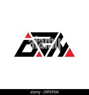 DZH triangle letter logo design with triangle shape. DZH triangle logo ...