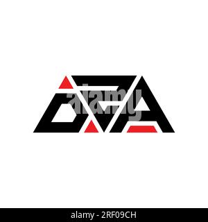 DZA triangle letter logo design with triangle shape. DZA triangle logo ...