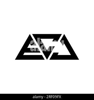 ECJ triangle letter logo design with triangle shape. ECJ triangle logo ...