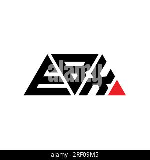 EBX triangle letter logo design with triangle shape. EBX triangle logo ...