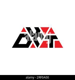 DXT triangle letter logo design with triangle shape. DXT triangle logo ...