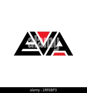 EVA triangle letter logo design with triangle shape. EVA triangle logo ...