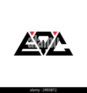 EQC triangle letter logo design with triangle shape. EQC triangle logo ...
