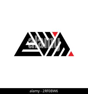 EWM triangle letter logo design with triangle shape. EWM triangle logo ...