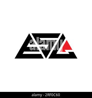 ESL triangle letter logo design with triangle shape. ESL triangle logo ...