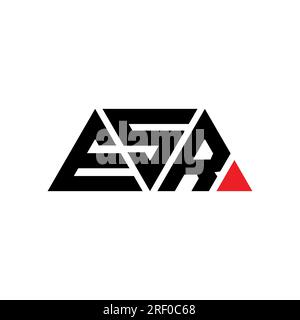 ESR triangle letter logo design with triangle shape. ESR triangle logo ...