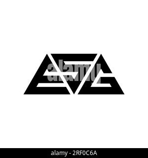 ESG letter logo design with polygon shape. ESG polygon and cube shape ...