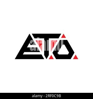 ETO triangle letter logo design with triangle shape. ETO triangle logo ...