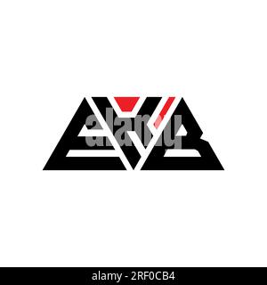 EKB triangle letter logo design with triangle shape. EKB triangle logo ...