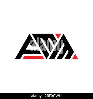 FMM triangle letter logo design with triangle shape. FMM triangle logo ...