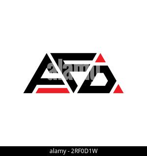 FFD triangle letter logo design with triangle shape. FFD triangle logo ...