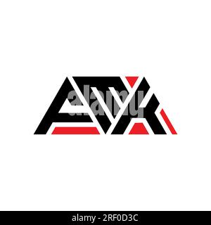 FMK triangle letter logo design with triangle shape. FMK triangle logo ...