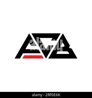 FCB triangle letter logo design with triangle shape. FCB triangle logo ...