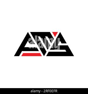 FMS triangle letter logo design with triangle shape. FMS triangle logo ...