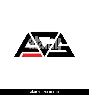 FCS triangle letter logo design with triangle shape. FCS triangle logo ...