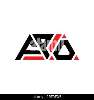 FPO triangle letter logo design with triangle shape. FPO triangle logo ...