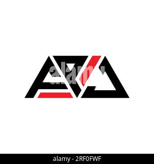 FPJ triangle letter logo design with triangle shape. FPJ triangle logo ...