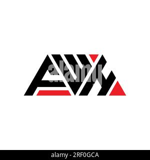 FWH triangle letter logo design with triangle shape. FWH triangle logo ...
