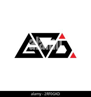 GCD triangle letter logo design with triangle shape. GCD triangle logo ...