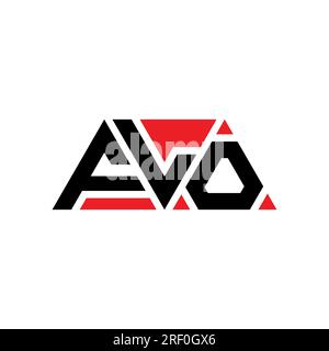 FLO triangle letter logo design with triangle shape. FLO triangle logo ...