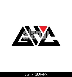 GHC triangle letter logo design with triangle shape. GHC triangle logo ...