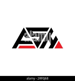 FSH triangle letter logo design with triangle shape. FSH triangle logo ...