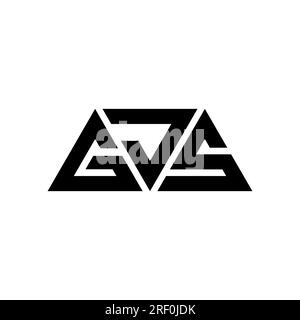 GJS triangle letter logo design with triangle shape. GJS triangle logo ...