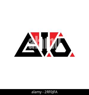 GIO triangle letter logo design with triangle shape. GIO triangle logo ...