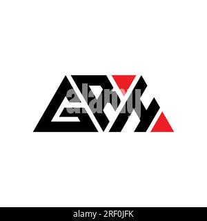 GRH triangle letter logo design with triangle shape. GRH triangle logo design monogram. GRH ...