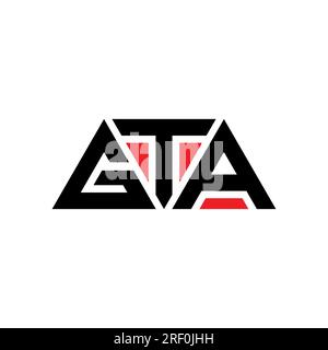 GTA triangle letter logo design with triangle shape. GTA triangle logo ...