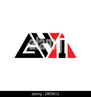 GHI triangle letter logo design with triangle shape. GHI triangle logo ...