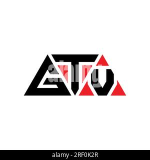 GTV triangle letter logo design with triangle shape. GTV triangle logo ...
