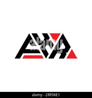 FXR triangle letter logo design with triangle shape. FXR triangle logo ...