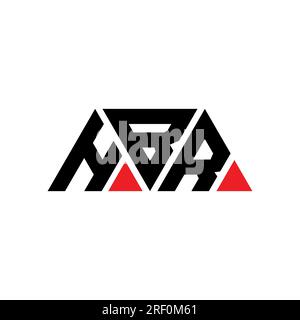 HBR triangle letter logo design with triangle shape. HBR triangle logo ...