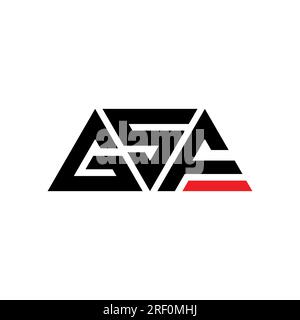 GSF triangle letter logo design with triangle shape. GSF triangle logo ...
