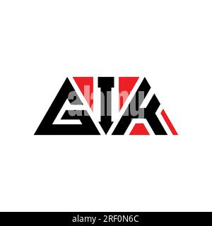 GIK triangle letter logo design with triangle shape. GIK triangle logo ...