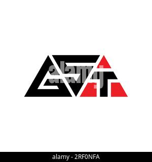 GST triangle letter logo design with triangle shape. GST triangle logo ...