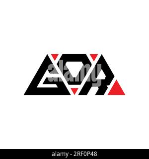 GOR triangle letter logo design with triangle shape. GOR triangle logo ...